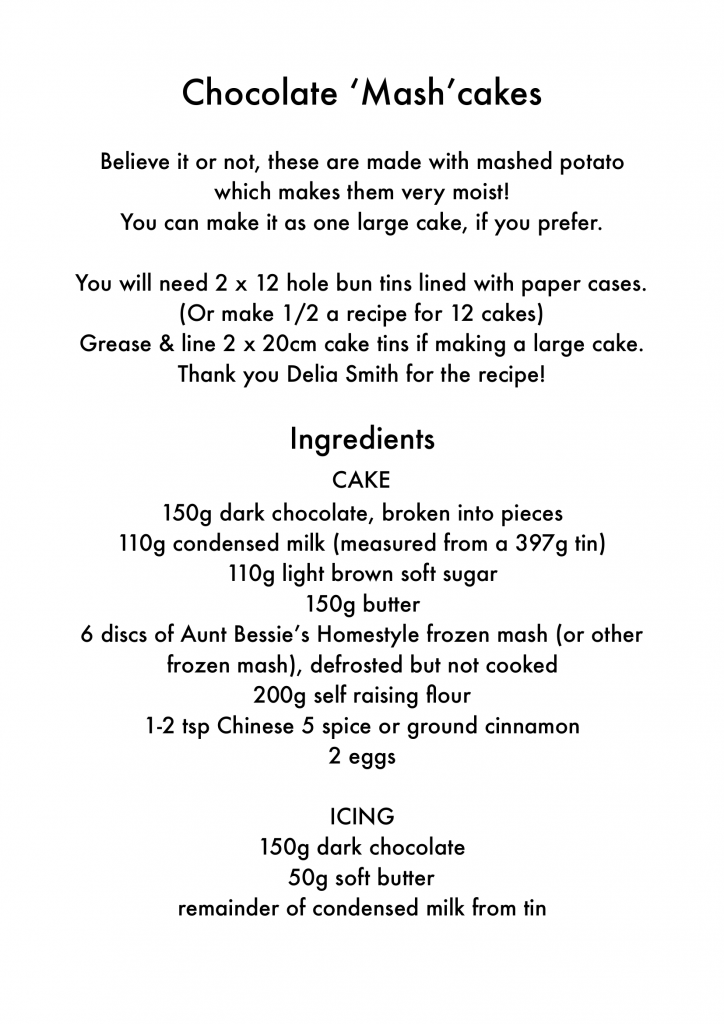 27/11/2020 - Chocolate Mash Cakes - Fair Deal Glasgow - Learning ...